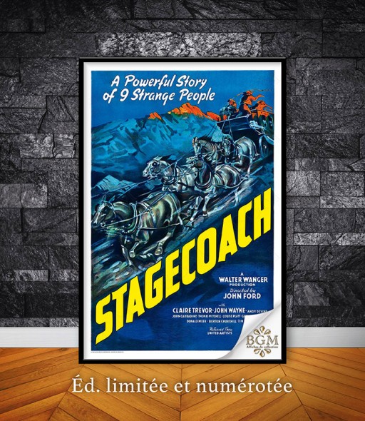 STAGECOACH Collector's movie poster (1939) John Ford, John Wayne ...