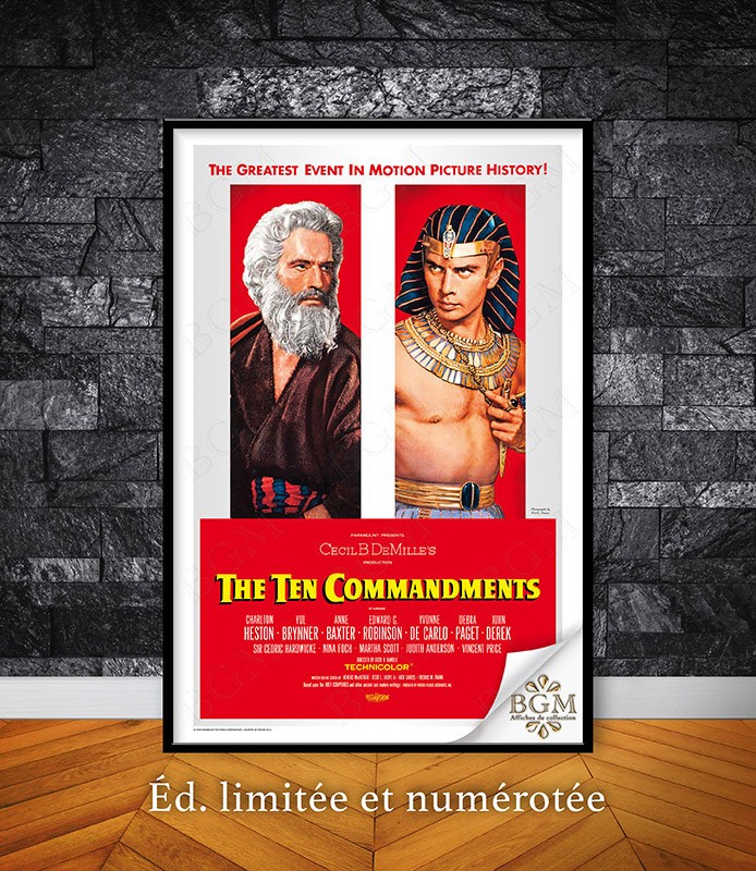 THE TEN COMMANDMENTS Collector's movie poster (1956) Cecil B. DeMille