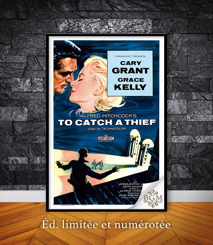 TO CATCH A THIEF Collector's movie poster (1955) Grace Kelly, Cary ...