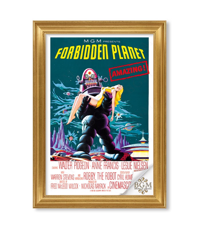 FORBIDDEN PLANET Collector's movie poster (1956) Leslie Nielsen, Anne ...