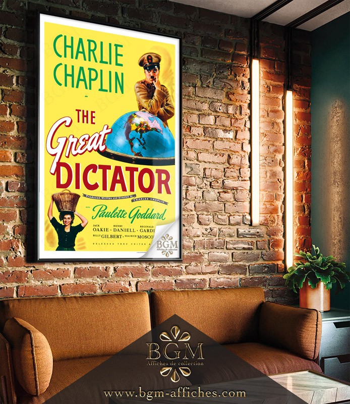 THE GREAT DICTATOR Collector's movie poster (1940) Charles Chaplin ...
