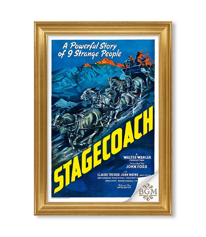 STAGECOACH Collector's movie poster (1939) John Ford, John Wayne ...